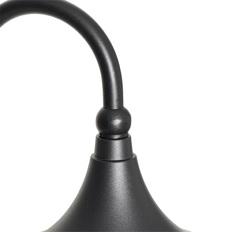 QAZQA daphne - Lampe sur pied extérieur - 1 lumière - L 36.5 cm - Noir ...