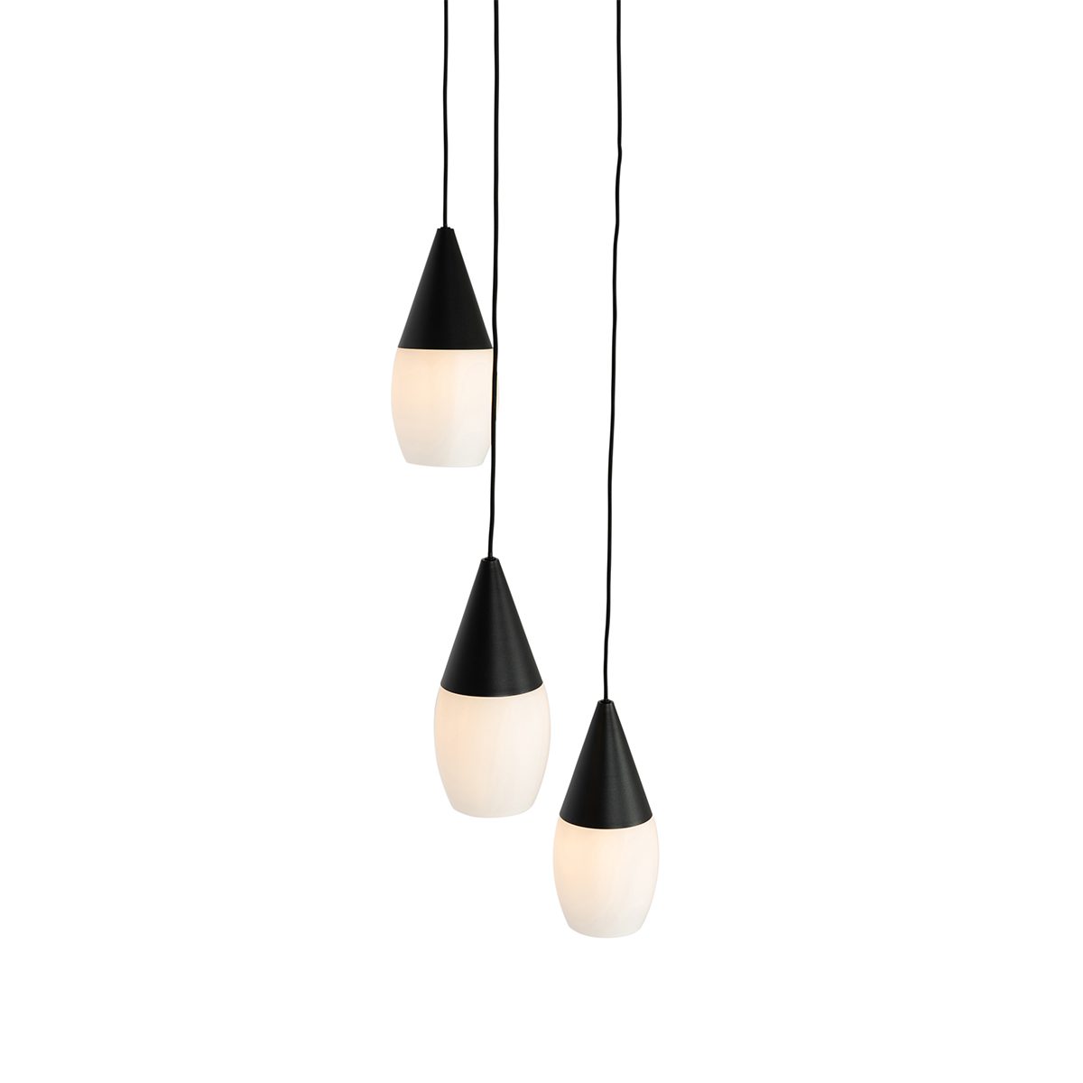 QAZQA drop - Suspension - 3 lumière - Ø 39.6 cm - Blanc - Moderne ...