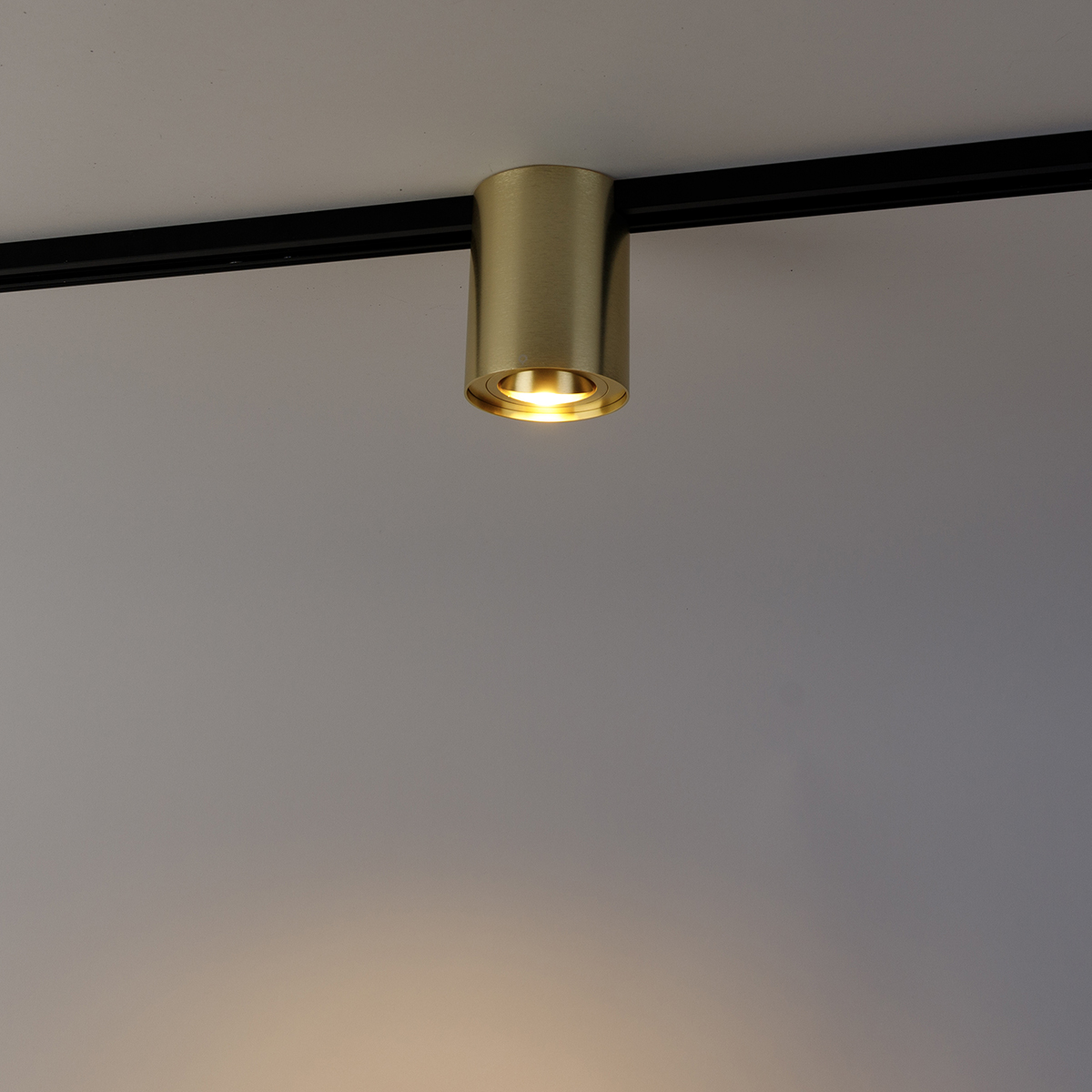 Spot Sur Rail Moderne Monophasé Doré - Iconic Rondoo Up - Spot et ...